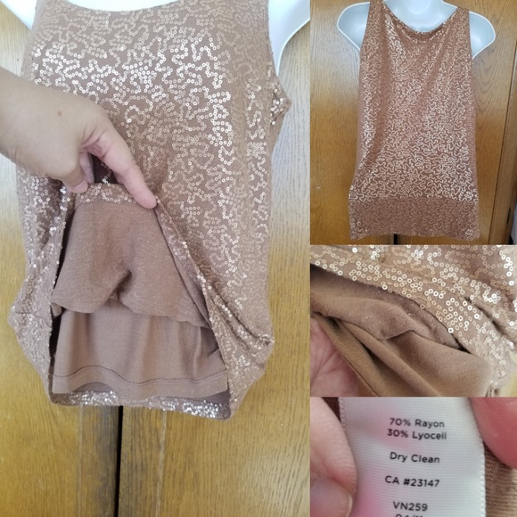 Talbots | Tops | Talbot Shimmery Bronze Tank Top Size Small | Poshmark